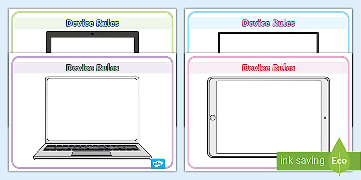 Device Rules Poster - KS1 Computing (teacher made) - Twinkl