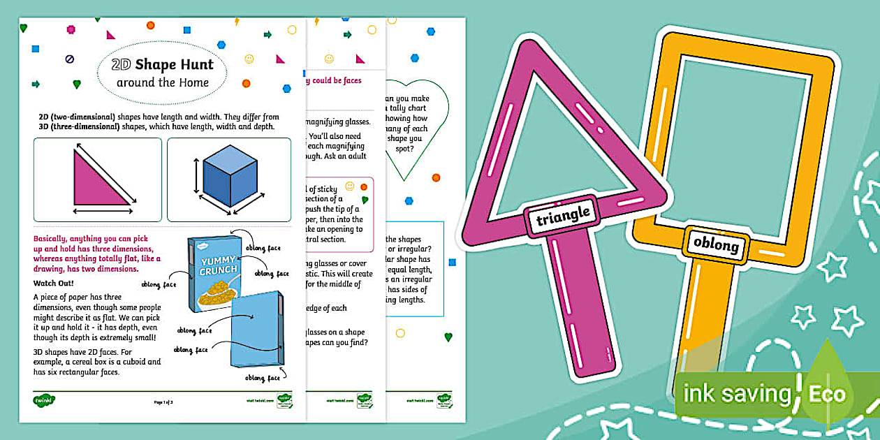 2D Shape Hunt around the Home (Ages 5 - 7) - Twinkl