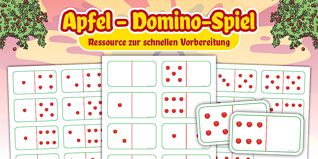 Apfel - Domino-Spiel