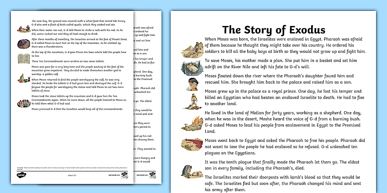 The Exodus Story (teacher made) - Twinkl