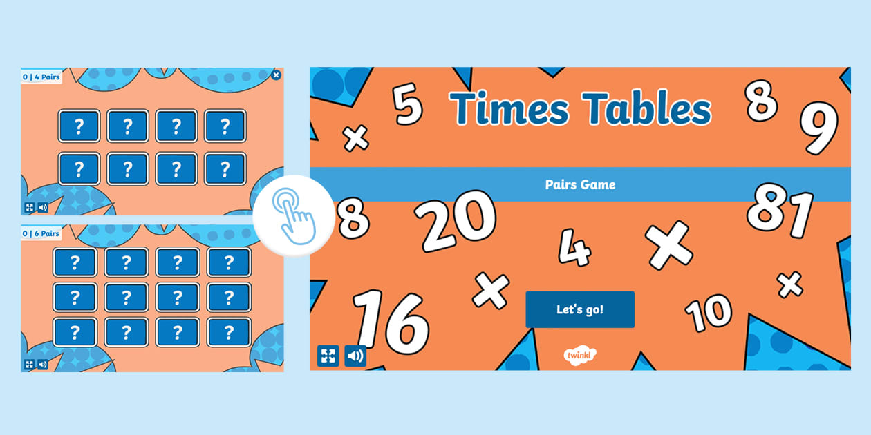 👉 Times Tables Pairs Game - KS2 - Maths - Twinkl