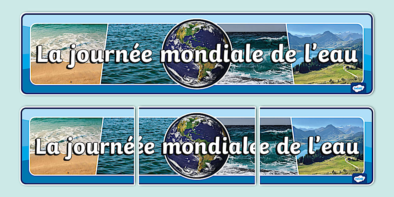 Banderole d'affichage : La journée mondiale de l'eau
