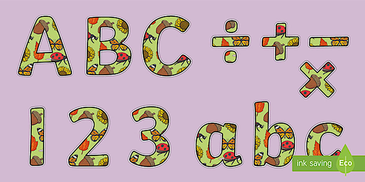 Nature-Themed Alphabet Display Lettering (teacher made)