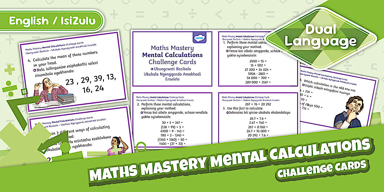 Grade 4 Maths Mental | Mastery Calculations Challenge Cards
