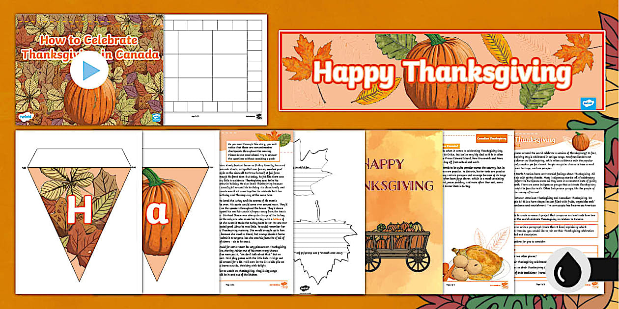 Printable Thanksgiving Activities for Canadian Classrooms