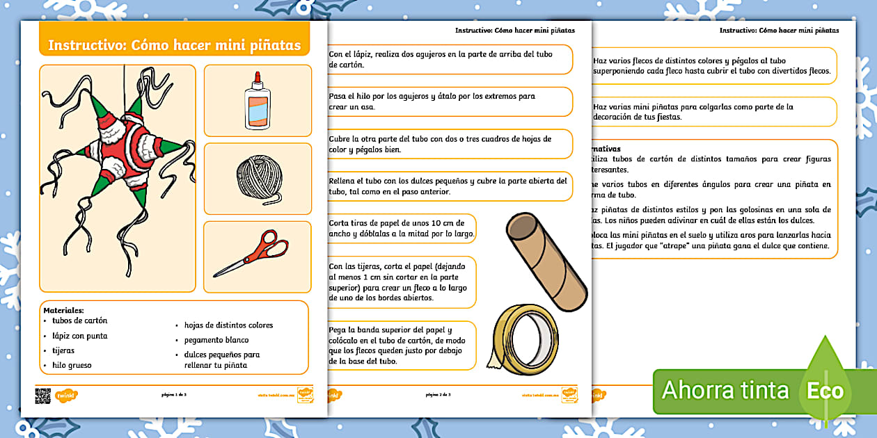 Instructivo: Cómo hacer mini piñatas (teacher made)