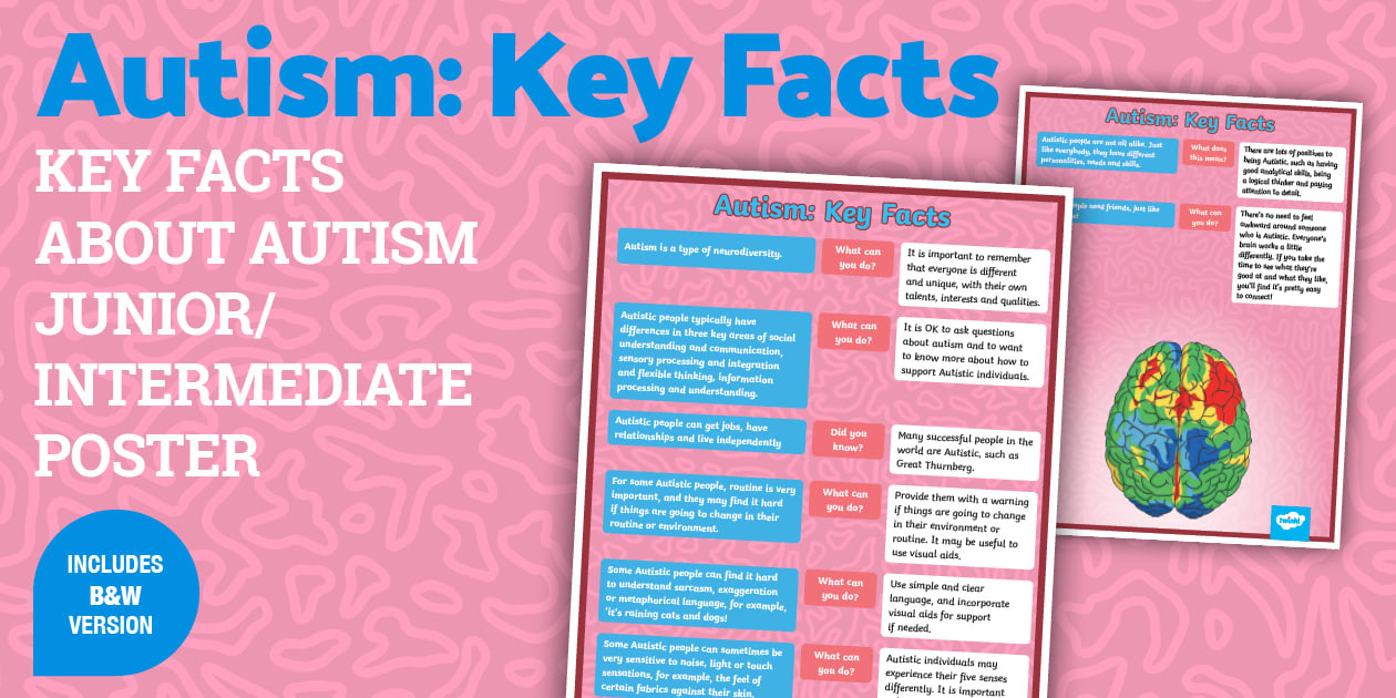 Autism Facts Poster for Junior/Intermediate