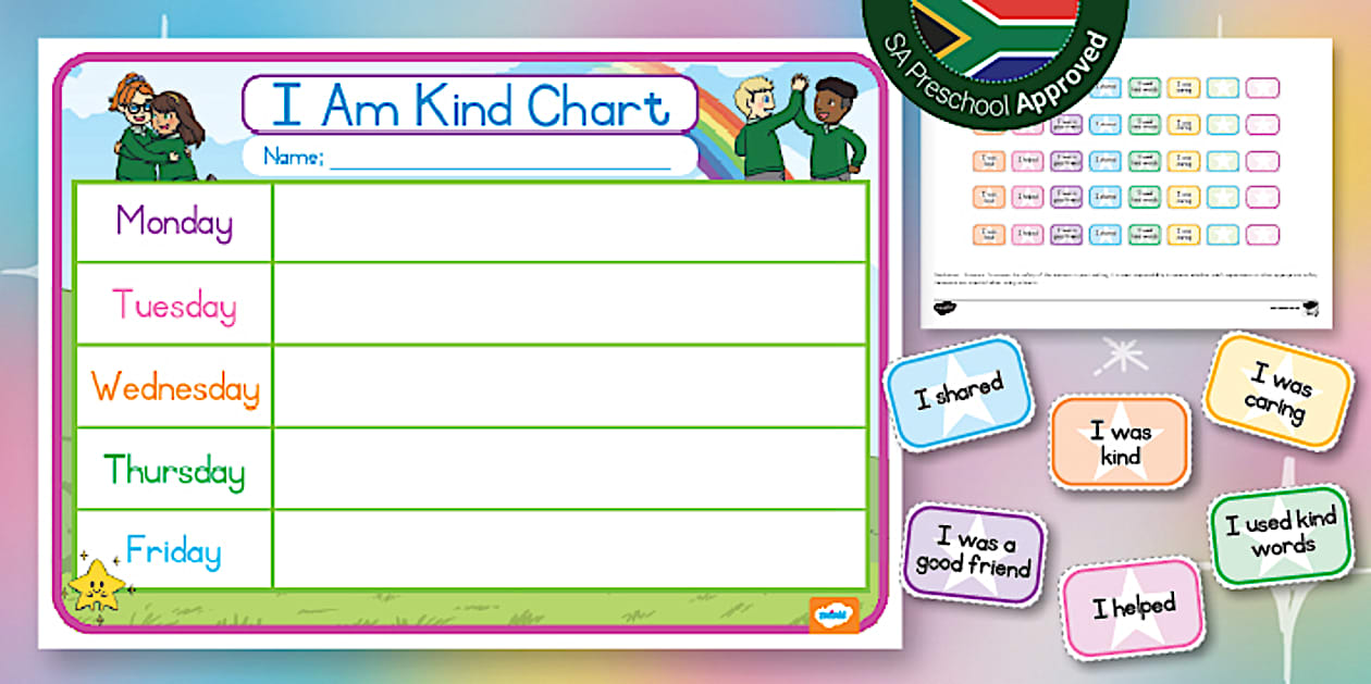Social Skills: I Am Kind Chart | Preschool | Twinkl ZA