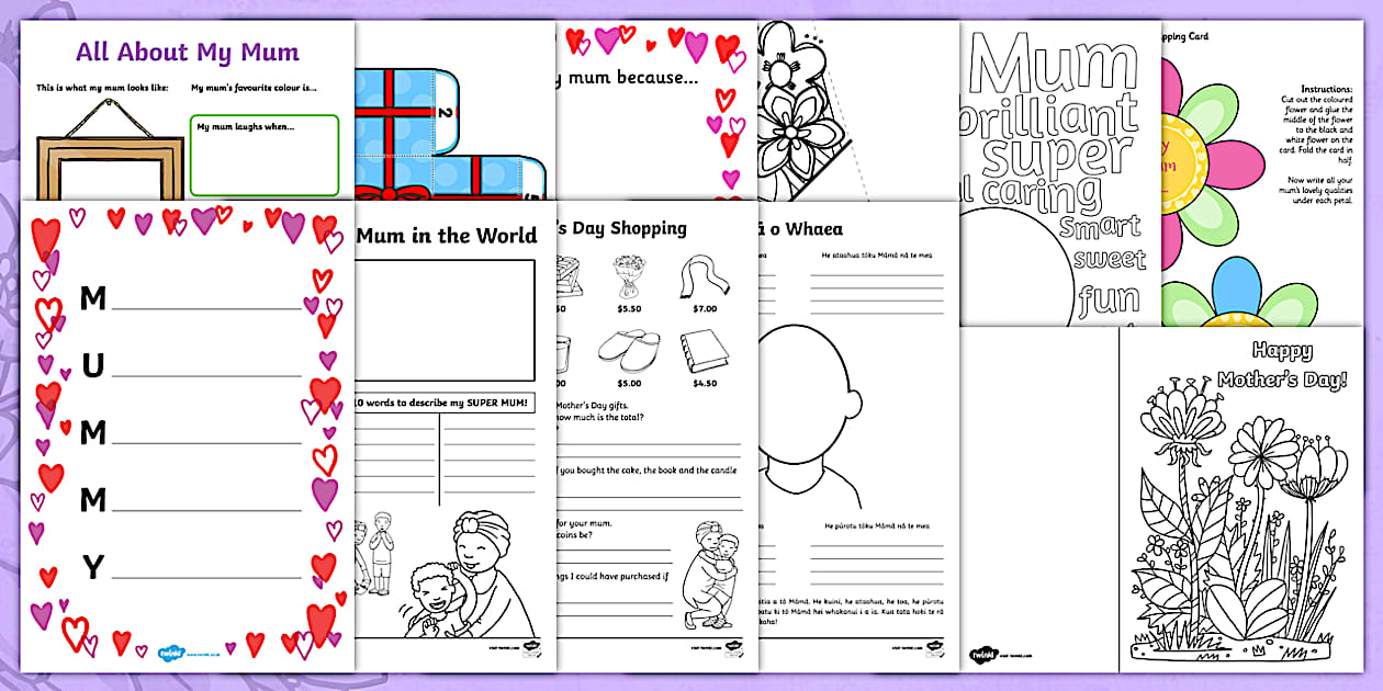 New Zealand Mother's Day Resource Pack - New Zealand Mothers Day