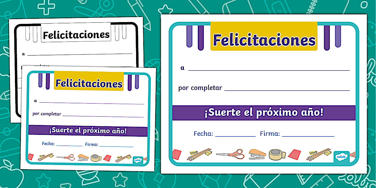 Diploma: Feliz Último Día de Clases (teacher made)