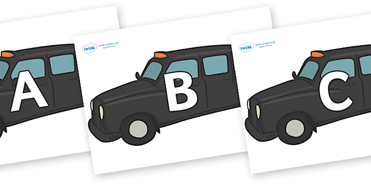 A-Z Alphabet on Taxi Cabs (teacher made) - Twinkl