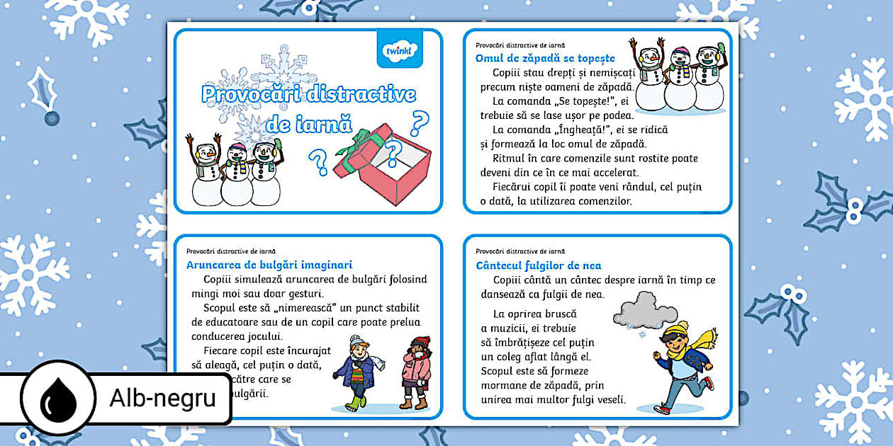 Provocări distractive de iarnă (teacher made) - Twinkl