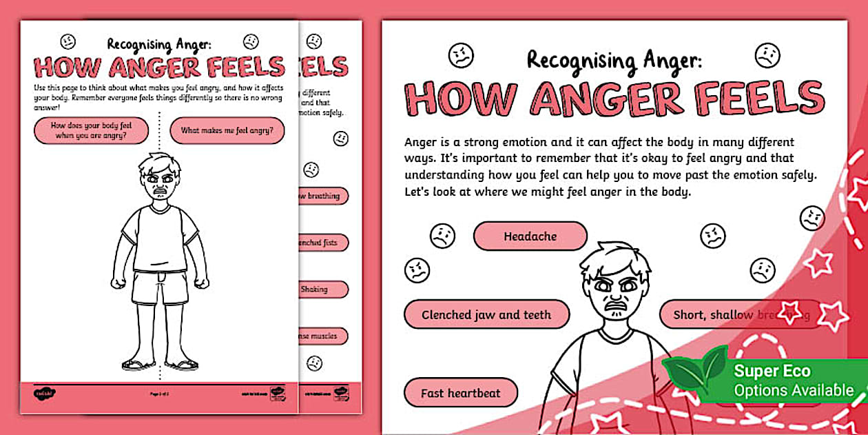 Recognising Anger Activity: How Anger Feels (teacher made)