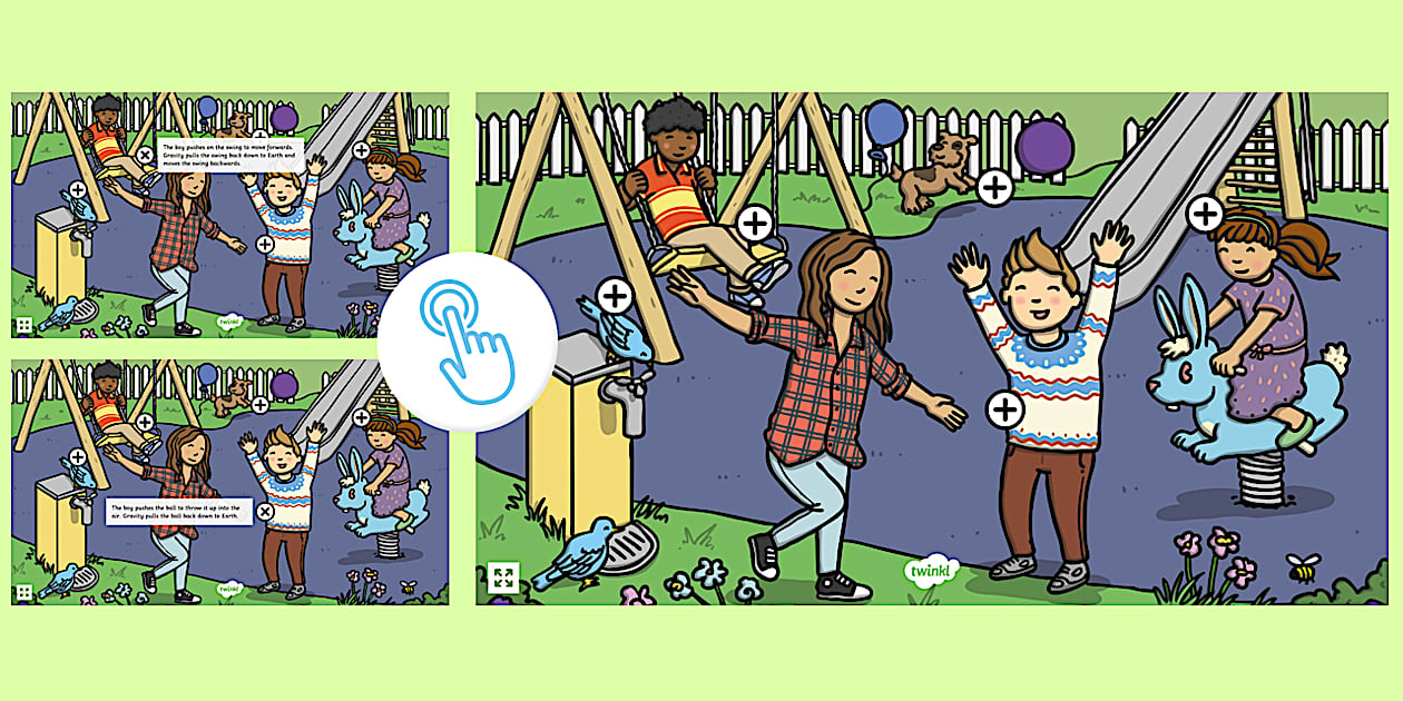 Interactive Forces in the Playground Worksheet | Twinkl Go