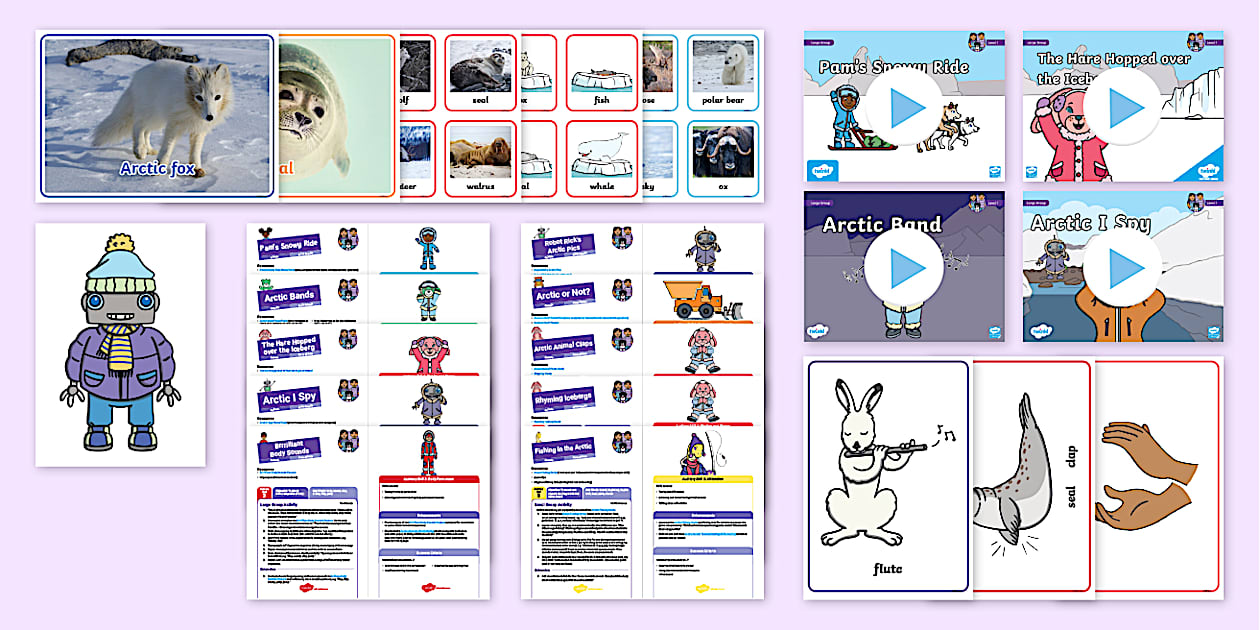 Level 1 Week 23 - Arctic Animals Weekly Lesson Pack - Twinkl