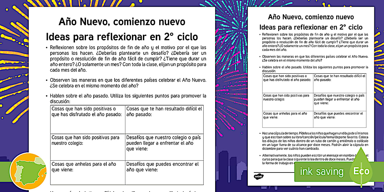 Ideas para reflexionar: Año Nuevo, comienzo nuevo