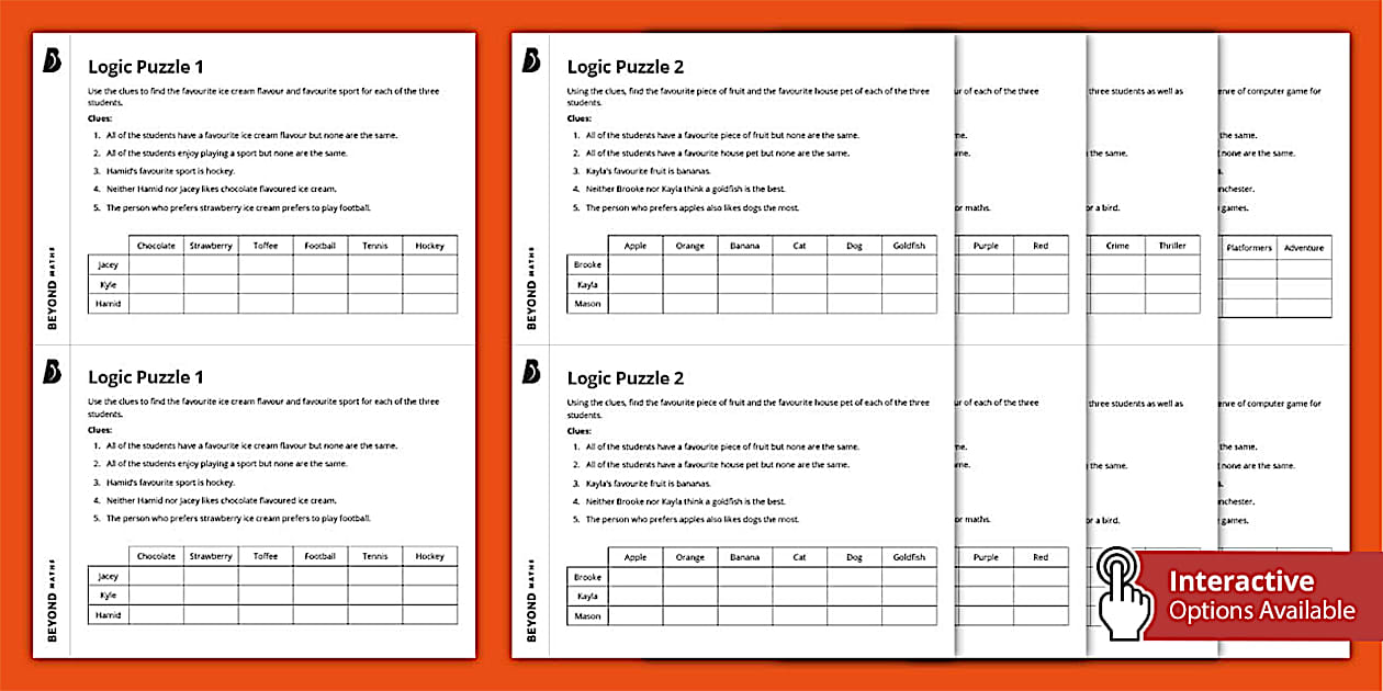 👉 Logic Puzzles: Bronze Pack 1 | KS3 Maths | Beyond