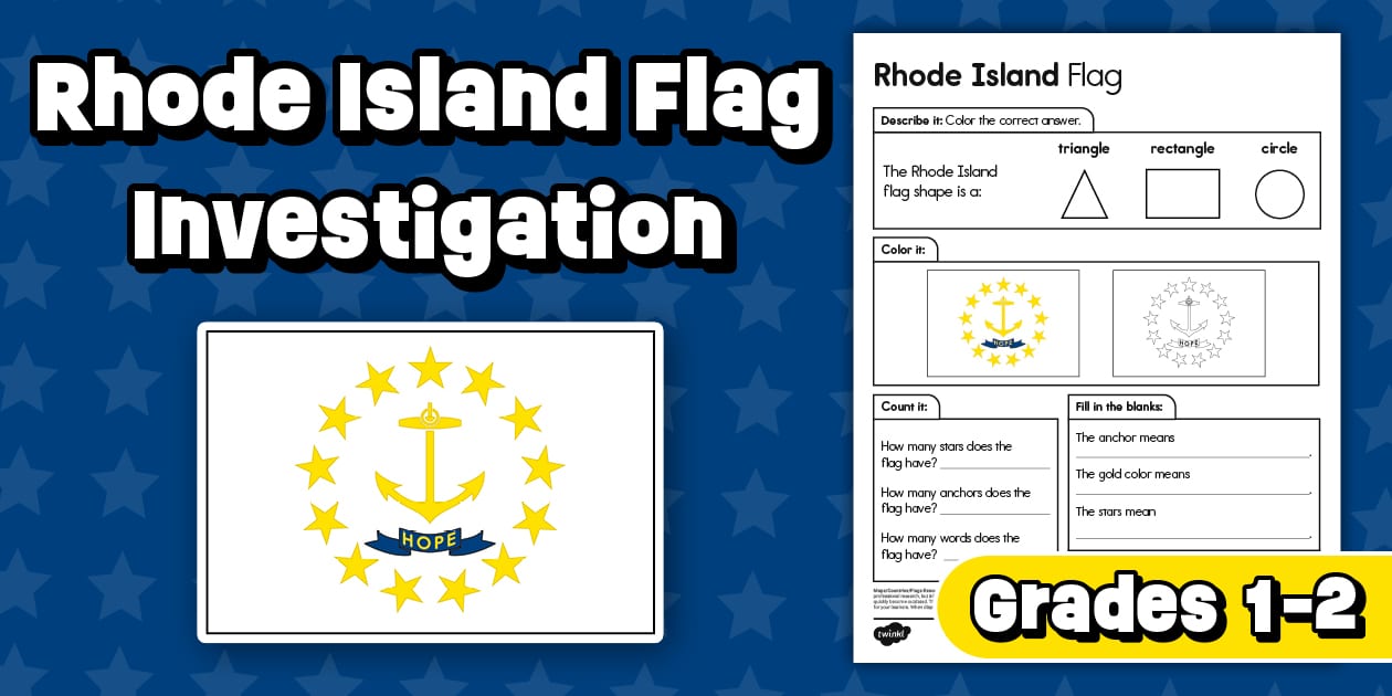 Rhode Island Flag Investigation for 1st-2nd Grade