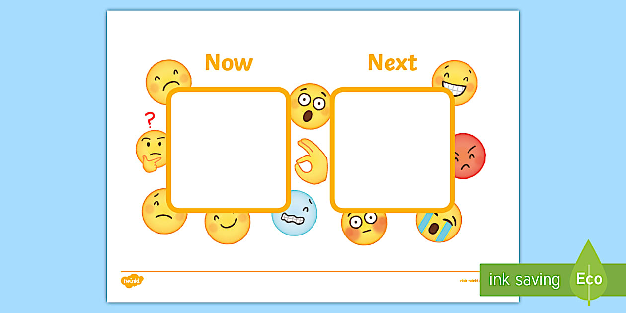 😊 Emoji-Themed Now and Next Visual Aid (teacher made)