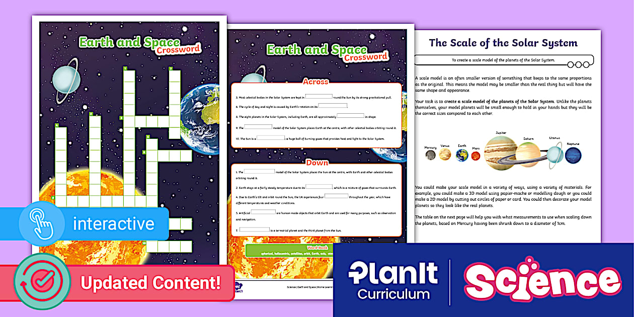 Science: Earth and Space: Year 5 Home Learning Tasks