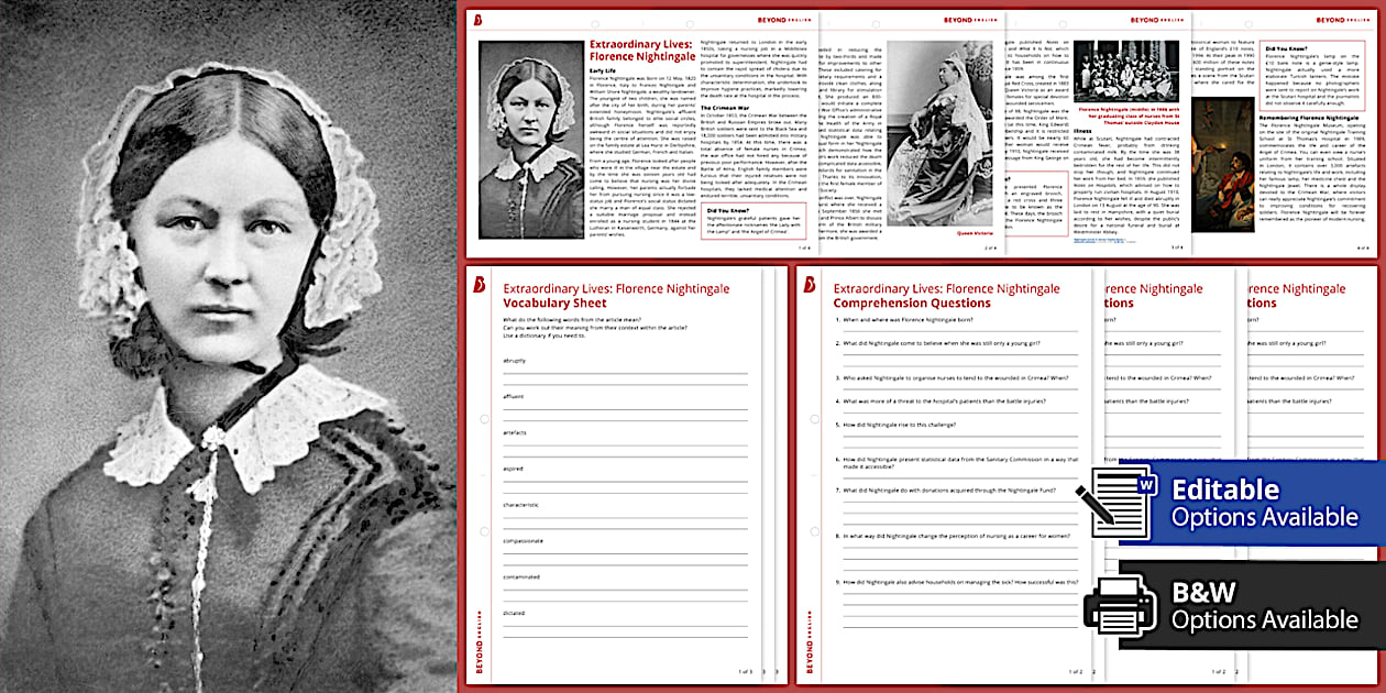 Florence Nightingale Biography | KS3 Reading Comprehension
