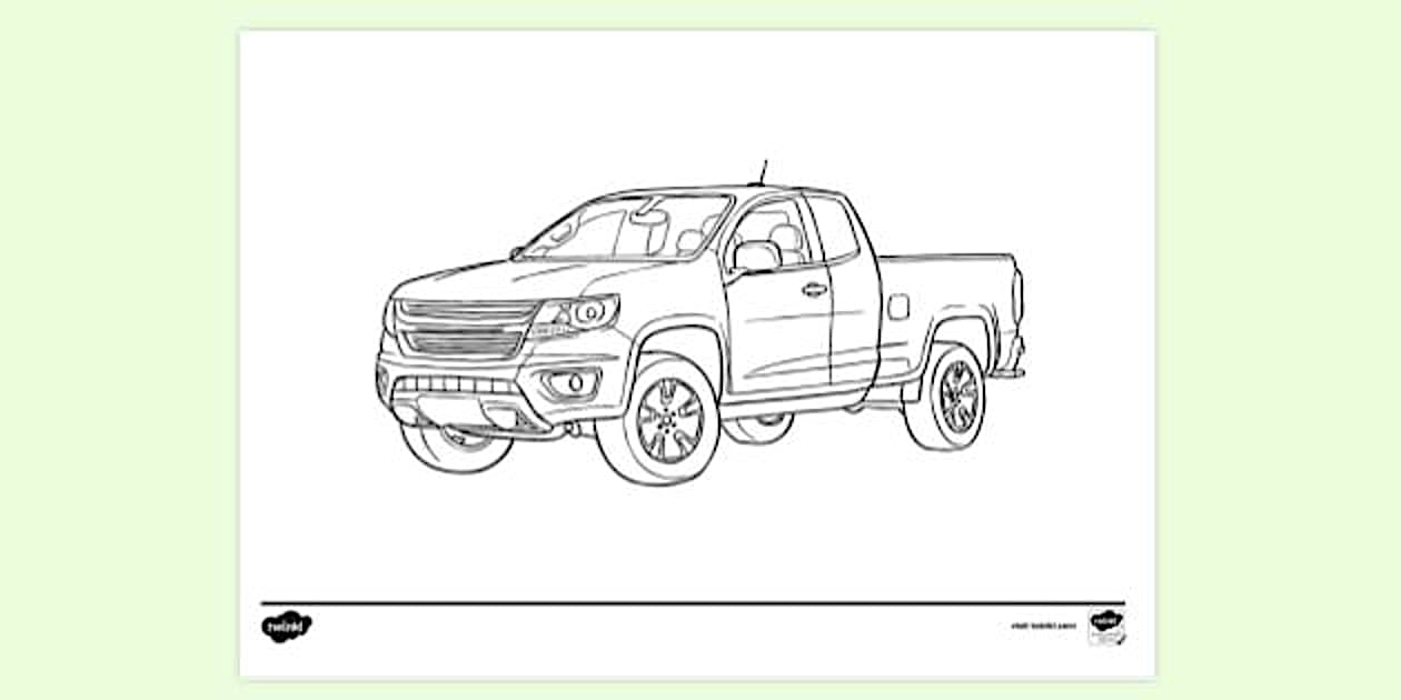 Race Truck Colouring | Colouring Sheets (teacher made)