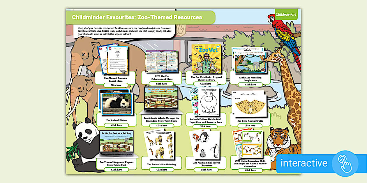 Childminder Favourites: Zoo Resources (teacher made)