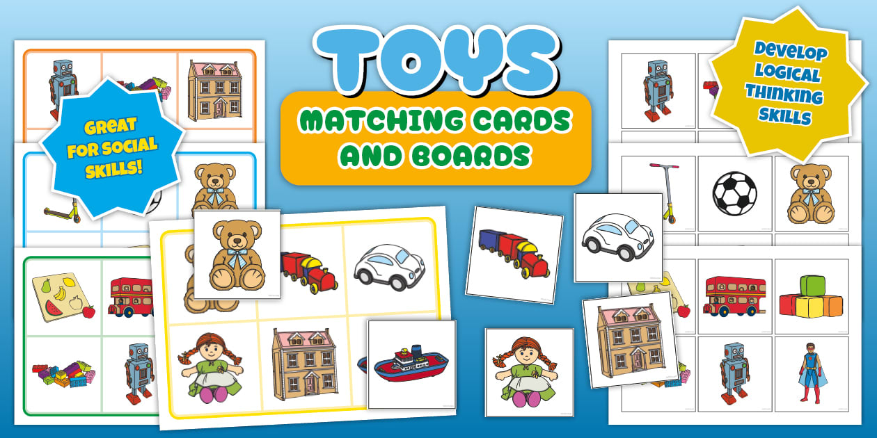 Toys Matching Cards and Boards | Early Years | Twinkl