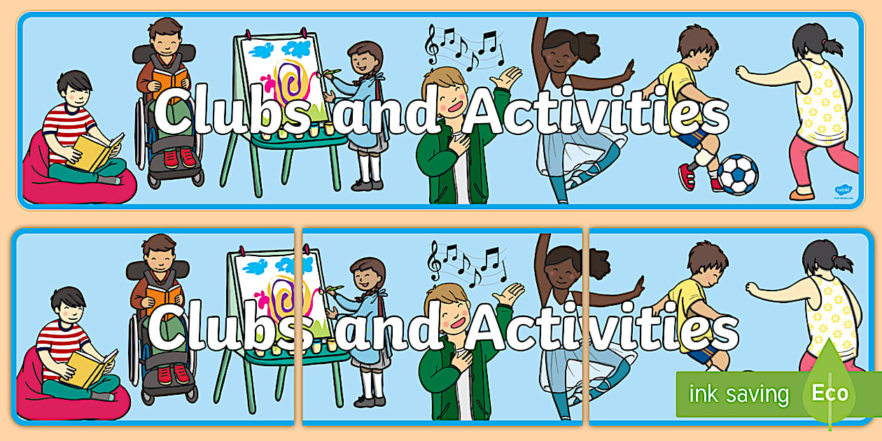 Clubs and Activities Display Banner (Teacher-Made) - Twinkl