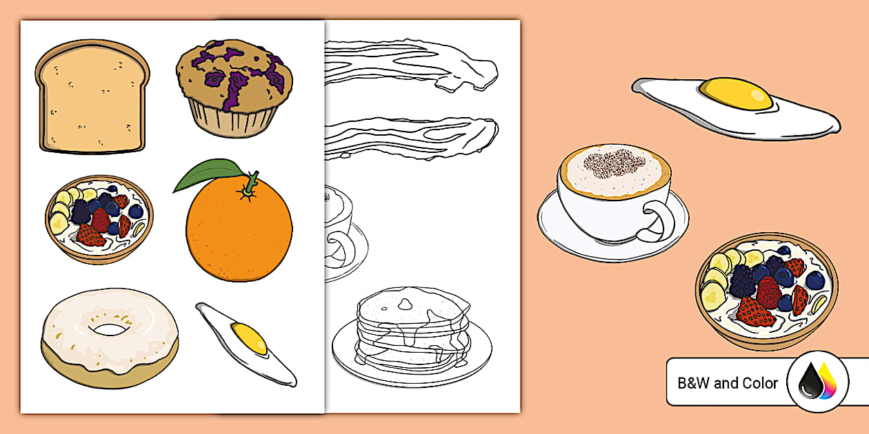 Breakfast Food Cutouts (Teacher-Made) - Twinkl