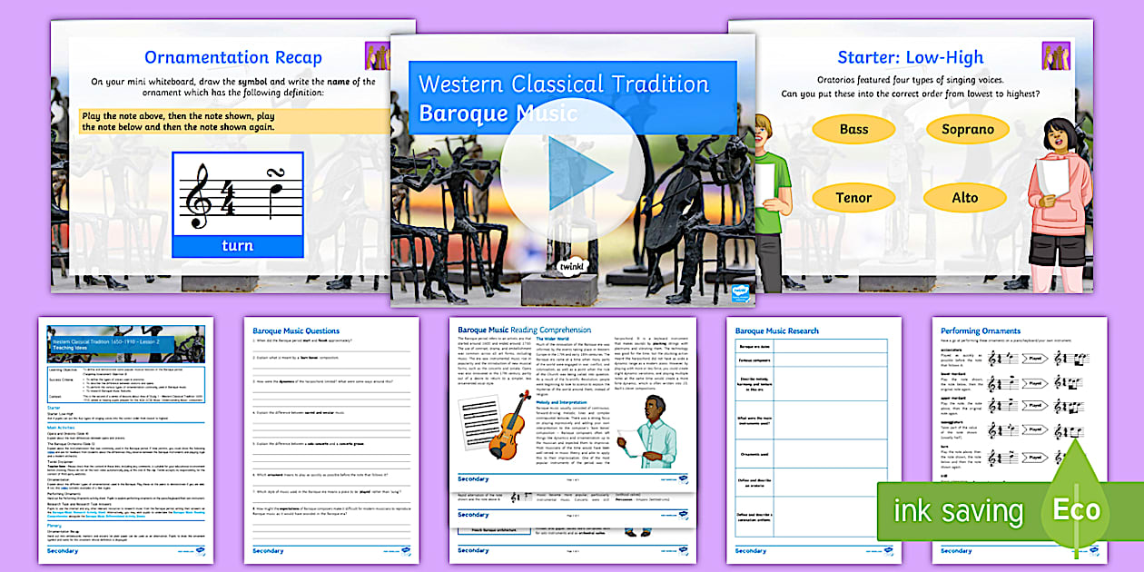 Western Classical Tradition 1650-1910 Lesson 2: Baroque Music