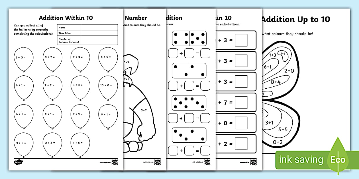 👉 Addition within 10 Pack - KS1 - Maths (teacher made)