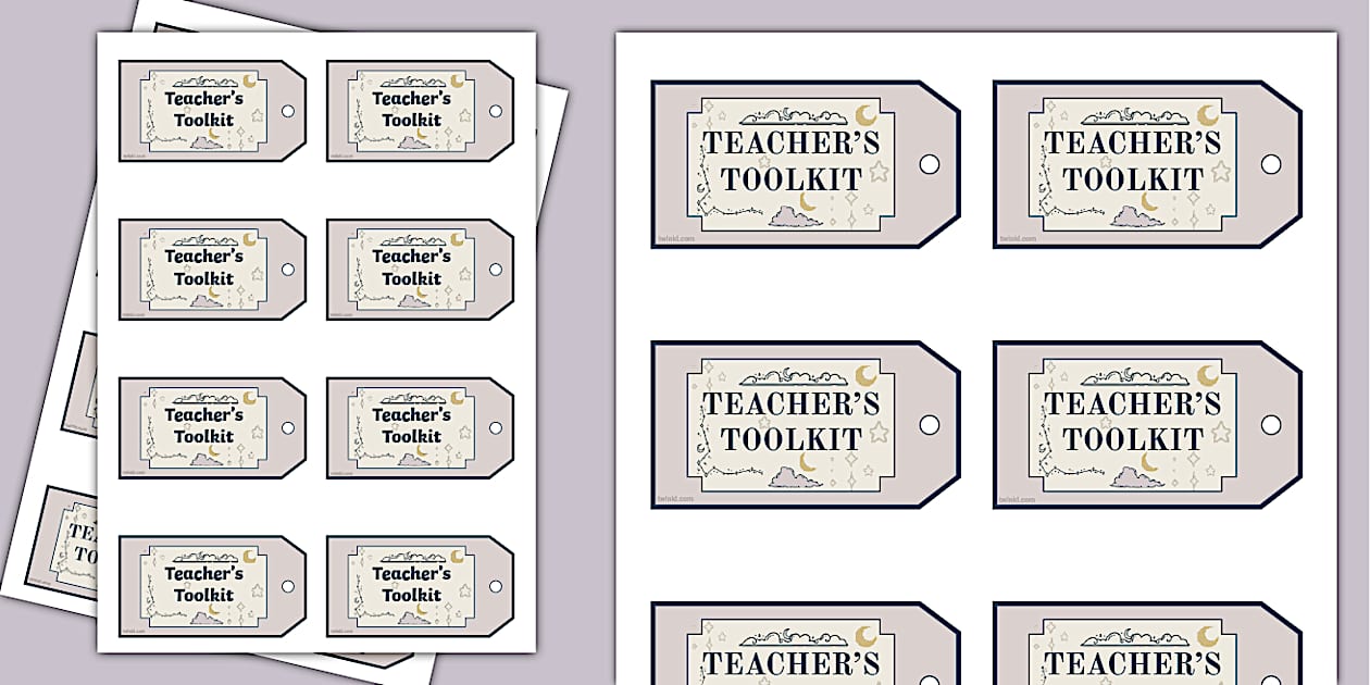 Celestial-Themed Teacher's Toolkit Labels (Teacher-Made)