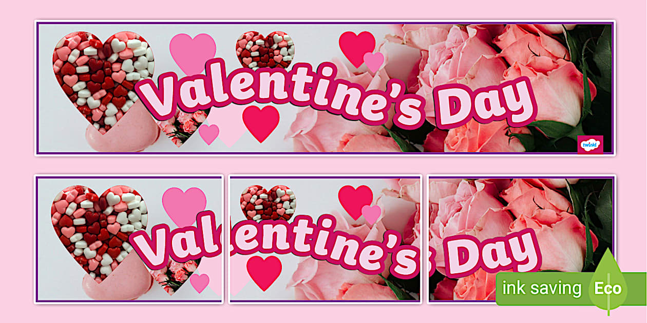 Valentine's Day Photo Display Banner - Twinkl
