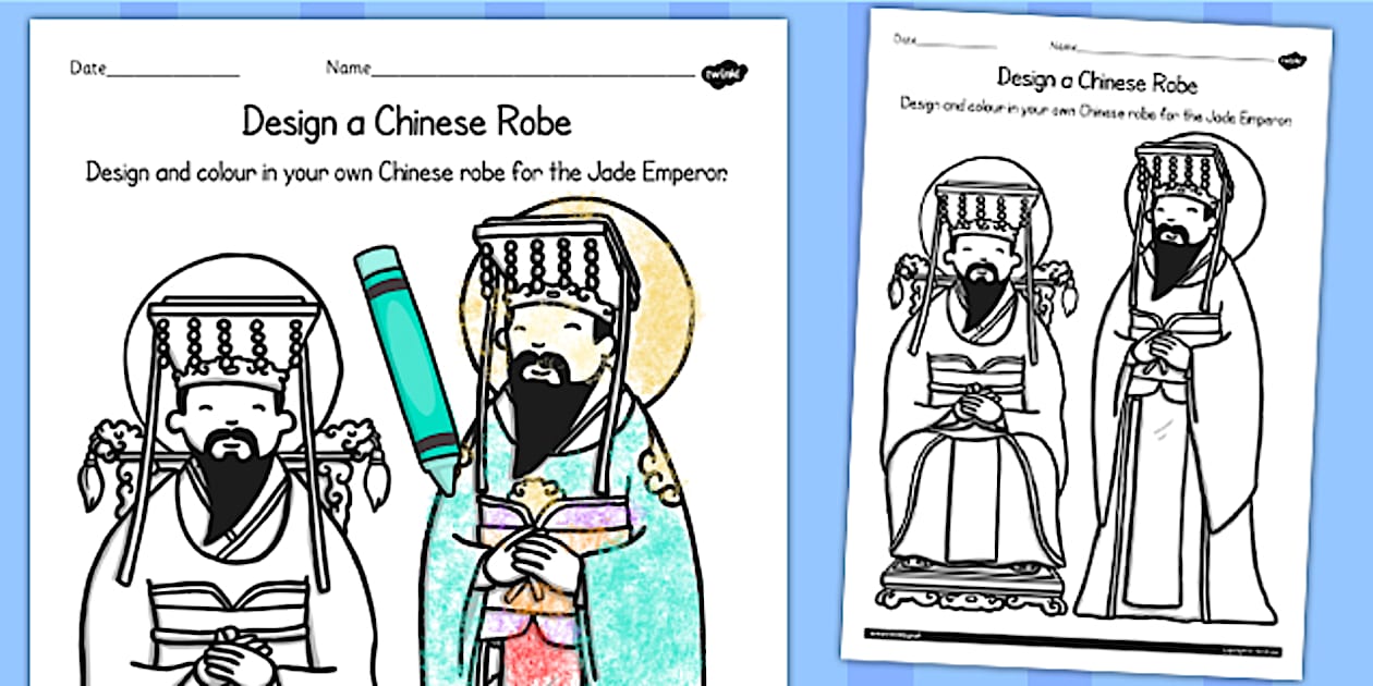Design a Chinese Robe Worksheet (teacher made) - Twinkl