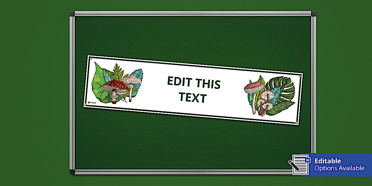 Botanical Themed Editable Display Banner (teacher made)