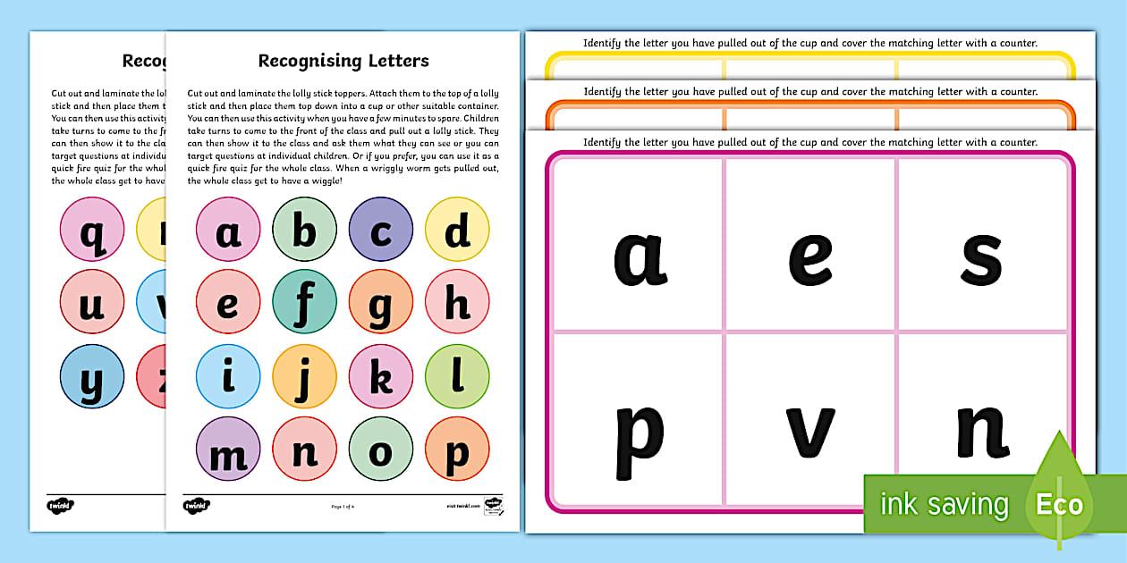 Letter Recognition Wriggly Worm Activity EYFS Resource Pack