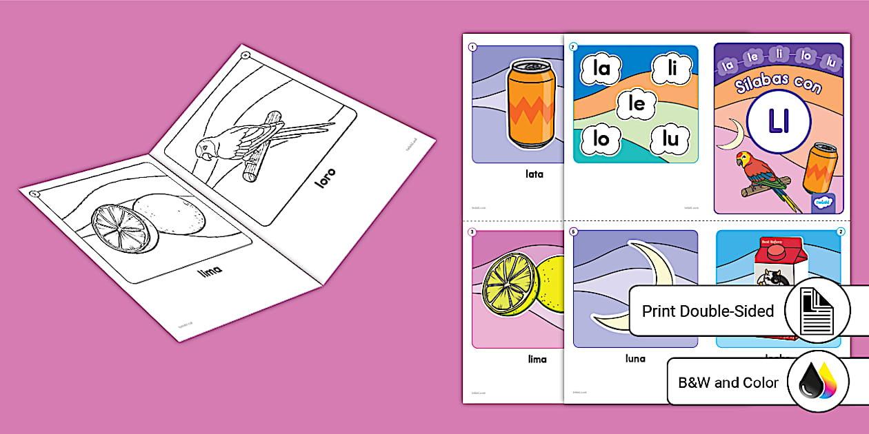 Libros fonéticos - Sílabas con Ll (Hecho por educadores)