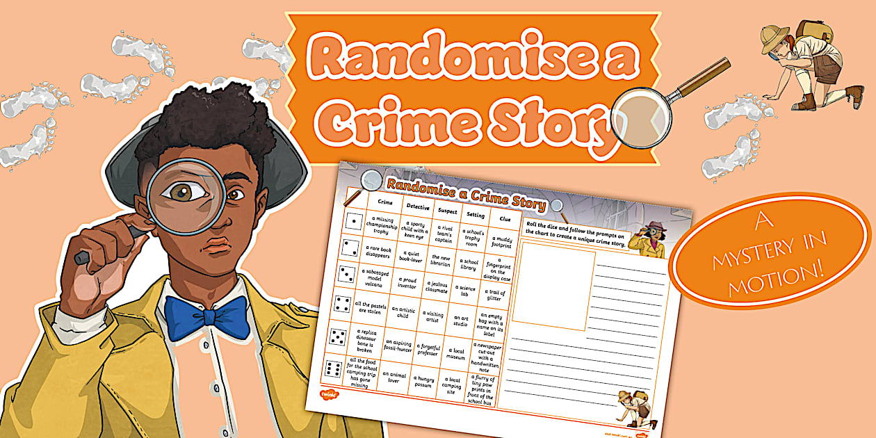 Randomise a Crime Story Writing Template