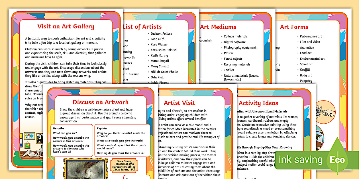 KS1 Children's Art Week Activity Ideas Pack (teacher made)