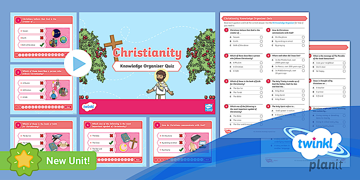 KS1 Christianity Quiz – Knowledge Organiser Quiz Pack