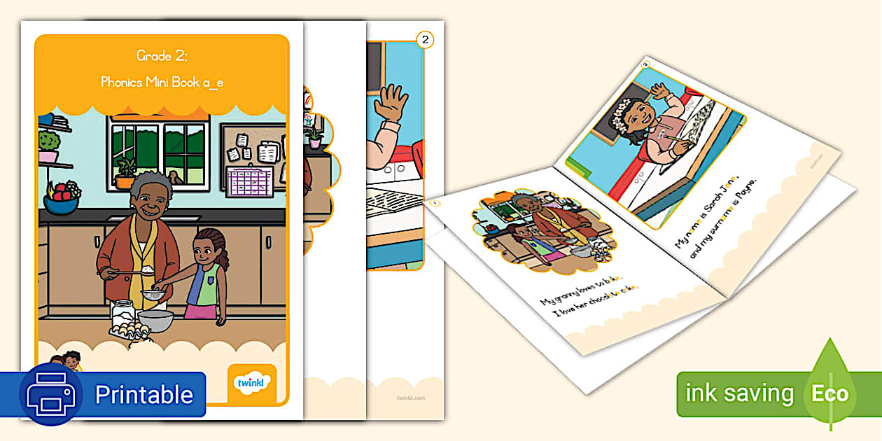 Grade 2 Phonics Mini-book a-e (teacher made) - Twinkl
