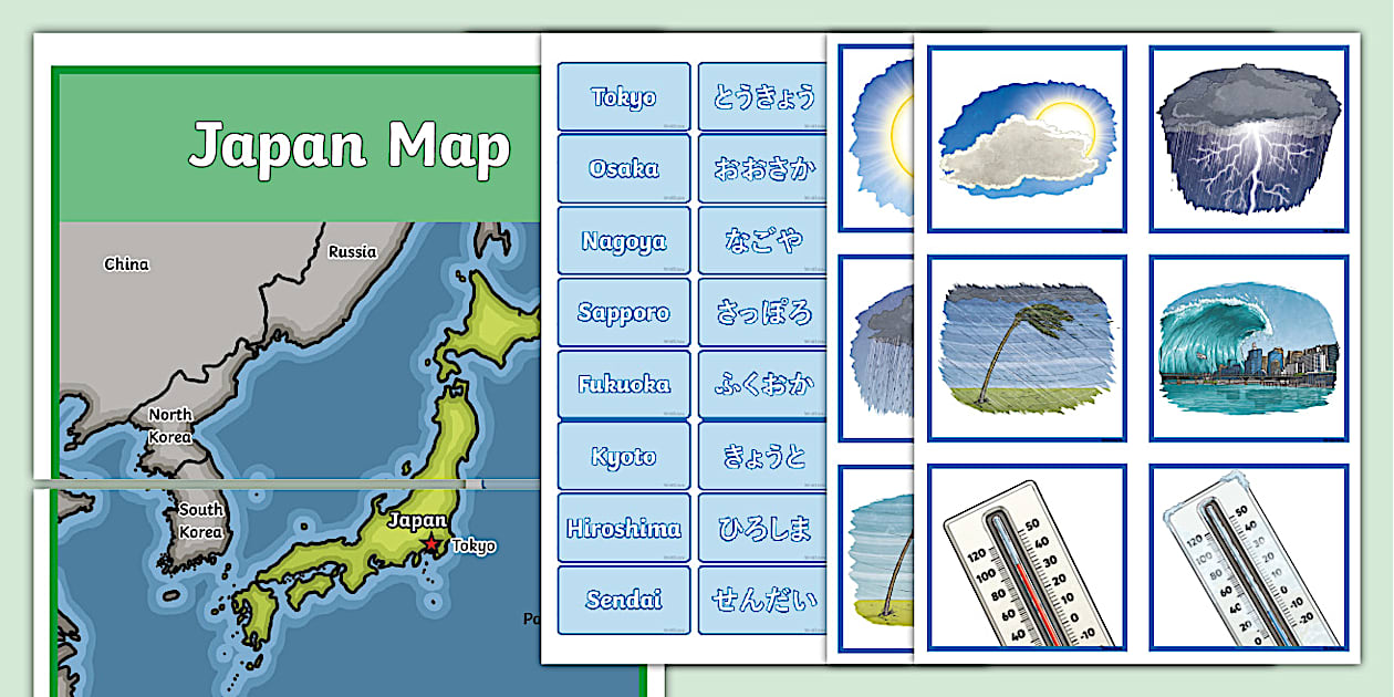 Weather Role Play A2 Display Poster Japanese (teacher made)