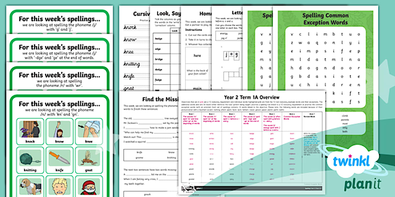 PlanIt Y2 Term 1A Bumper Spelling Pack (teacher made)