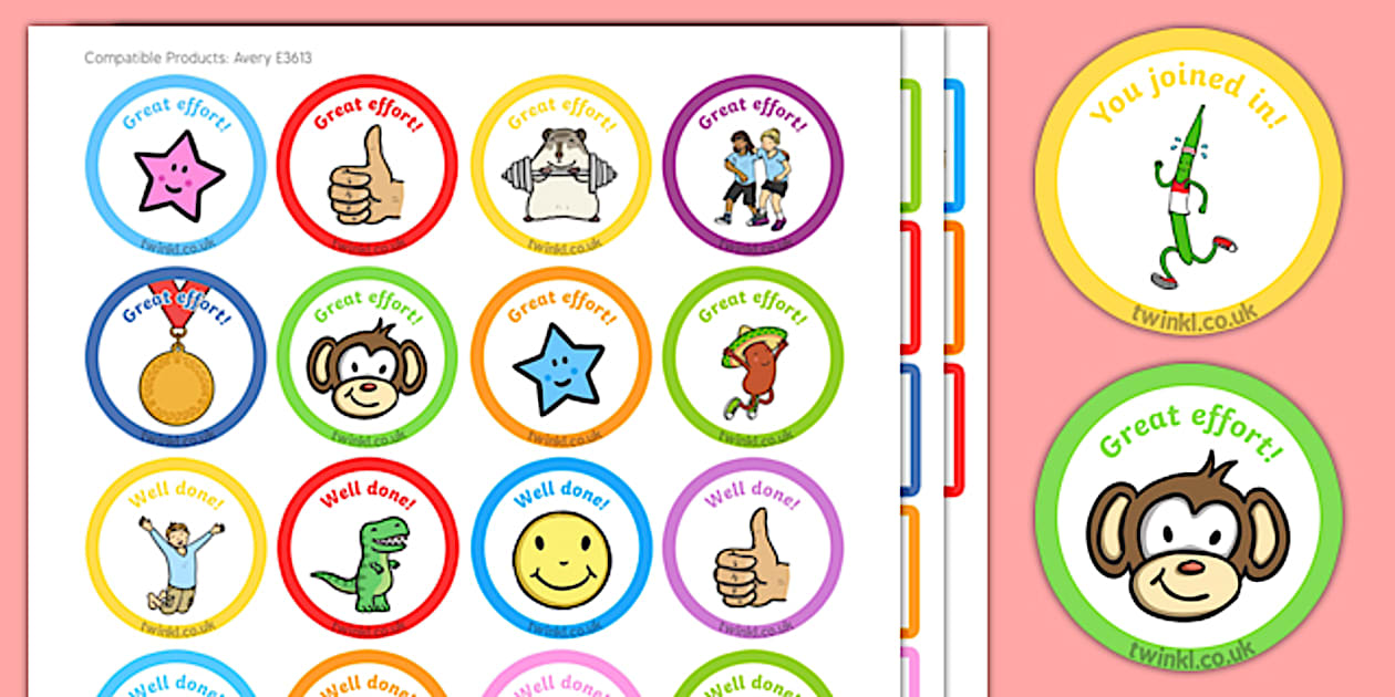 EYFS Multi-Skills Sports Day Sticker Pack (teacher made)