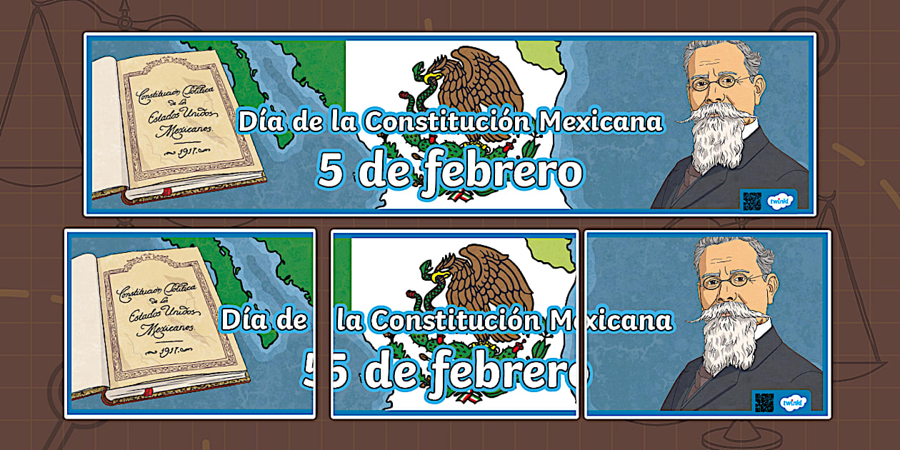 Día de la Constitución Mexicana - letrero (teacher made)