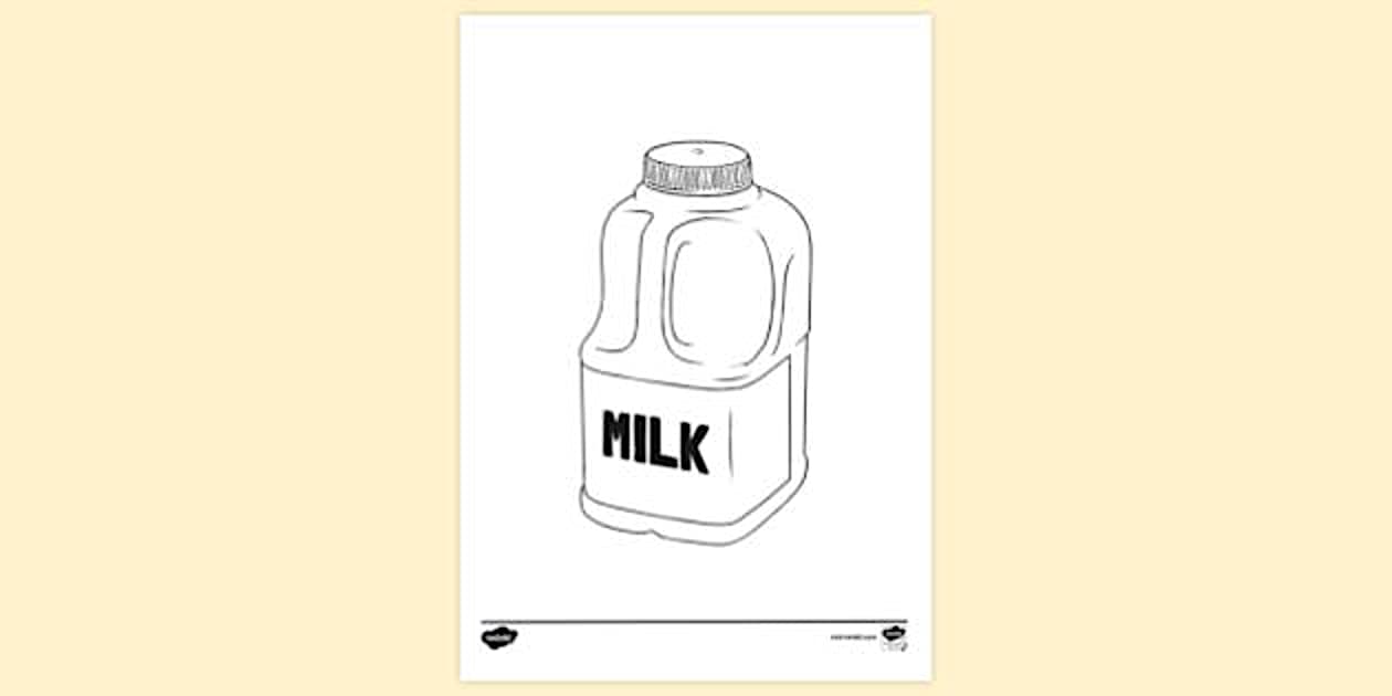 Pint of Milk Colouring Sheet | Colouring Sheets - Twinkl