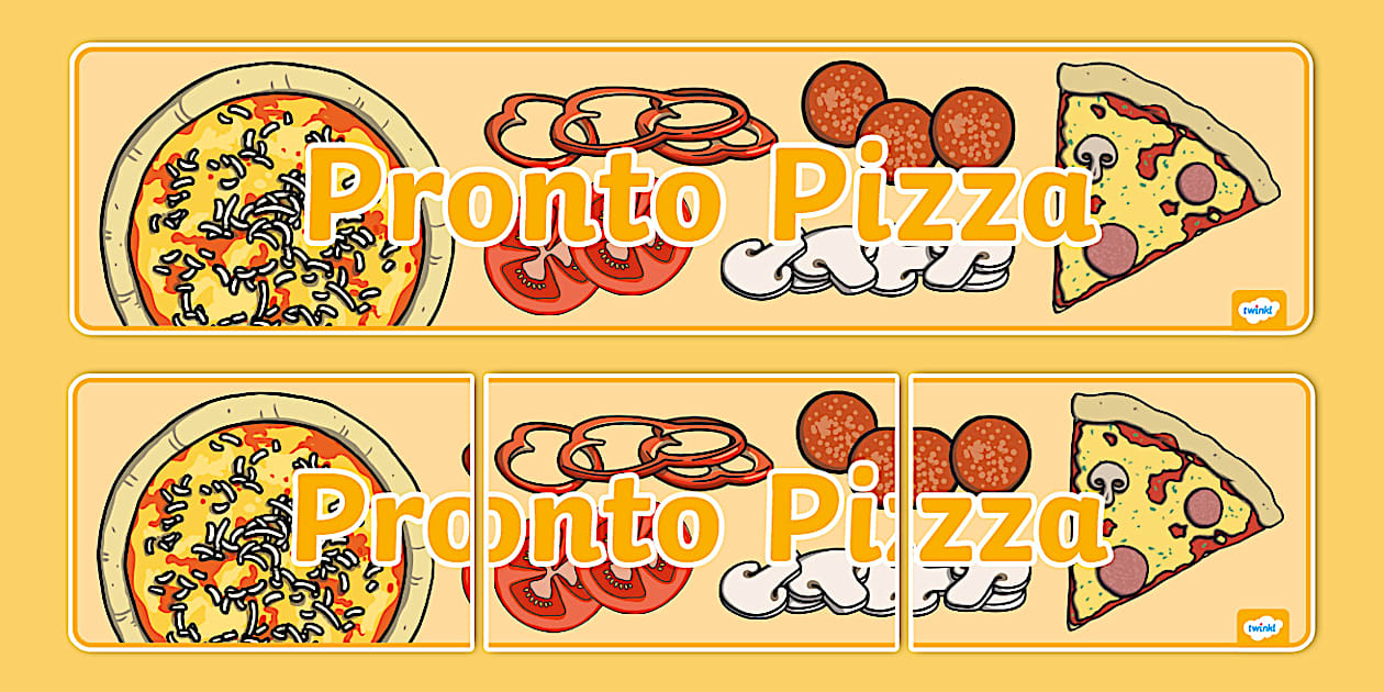 Pizza Shop Role-Play Display Banner | Twinkl (teacher made)