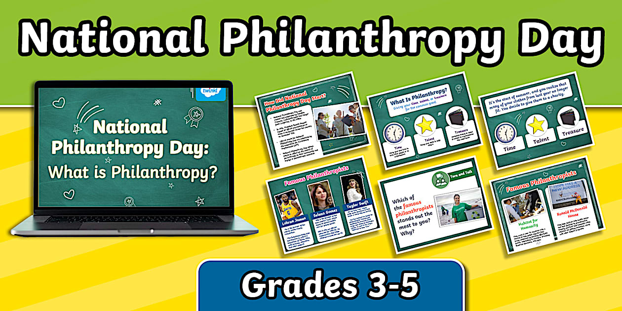 National Philanthropy Day: What Is Philanthropy? For 3rd-5th
