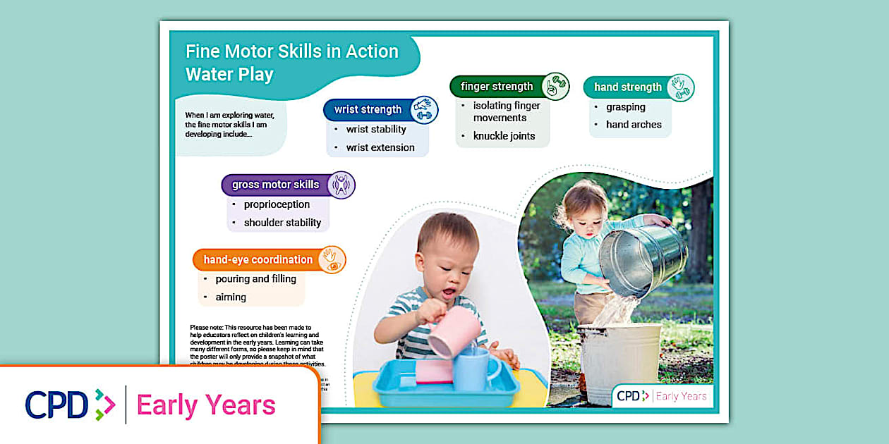 Fine Motor Skills in Action: Water Play (Poster) | CPD